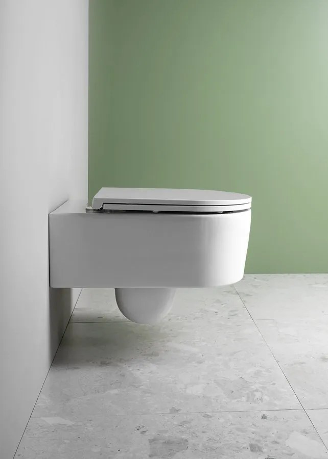 Isvea Sistema A závěsná WC mísa 36 x 53,5 cm Rimless keramika bílá 10SL02001