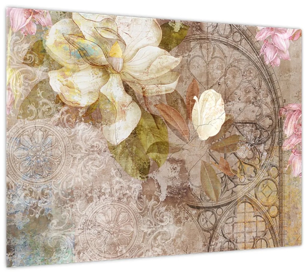 Obraz - Květinový ornament (70x50 cm)