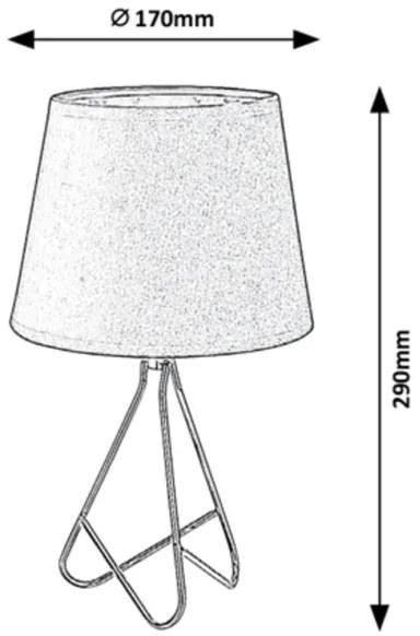 Rabalux - Stolní lampa 1xE14/40W/230V černá/zlatá