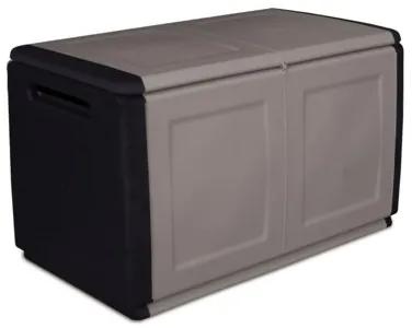 Plastový úložný box Linea Cube 2dílný - šedočerný