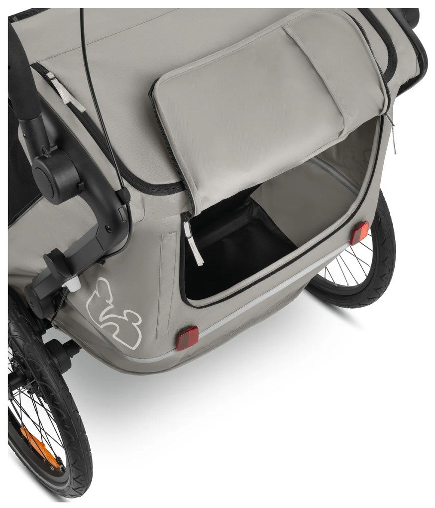 Hauck Bike N Walk Duo cyklovozík 3v1 light grey