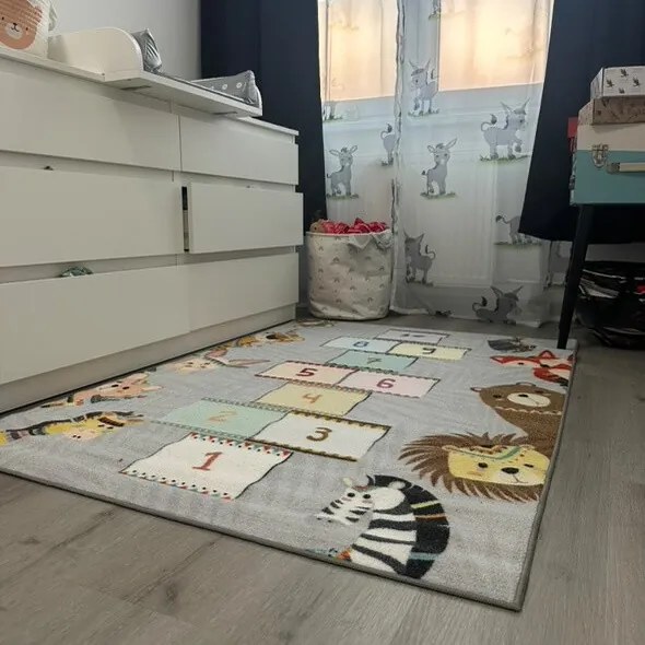 Ayyildiz, Dětský kusový koberec Play 2903 grey, 140x200, vícebarevná, dětský pokoj