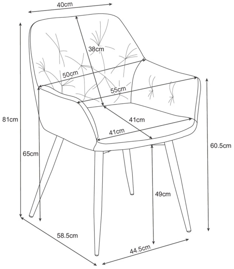 Set 2 ks jídelních židlí SJ.030, černá