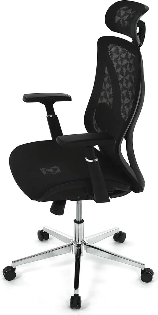 Ergonomická kancelářská židle NILS - černá síťovina