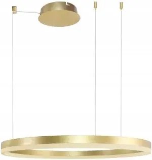 Zlatá elegantní lampa Halo Pendant 80 cm Ring Led kadeřnický salon lázeňský hotel