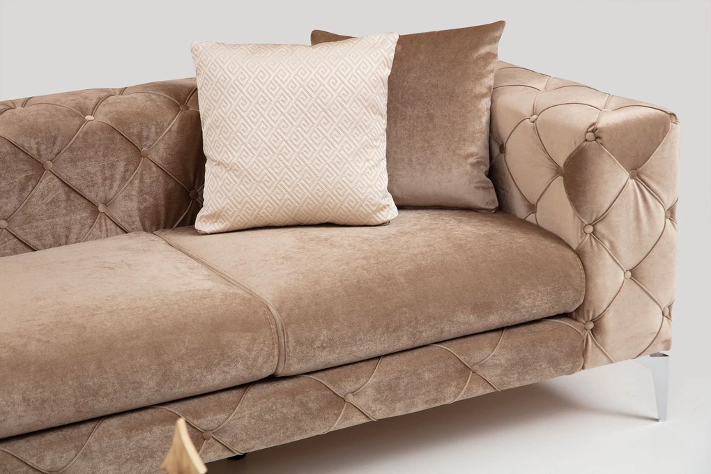 Atelier del Sofa 4-místná pohovka Como - Dark Cream, Tmavá Krémová