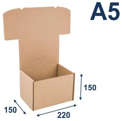 Standardizované krabice na tiskoviny A5, 220x150x150 mm, 20 ks