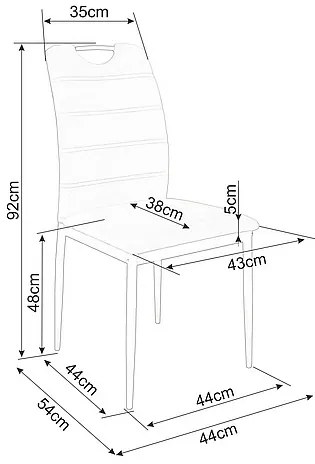 Jídelní židle Rip Velvet, černá