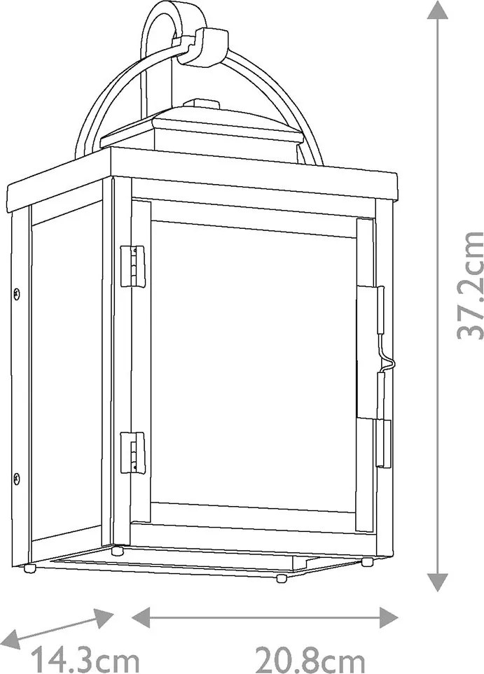 Venkovní lucerna Elstead CARLSON M IP44 2xE14 hnědá barva 37 cm