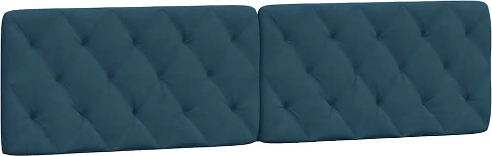 Postel s matrací modrá 200 x 200 cm samet 3208680