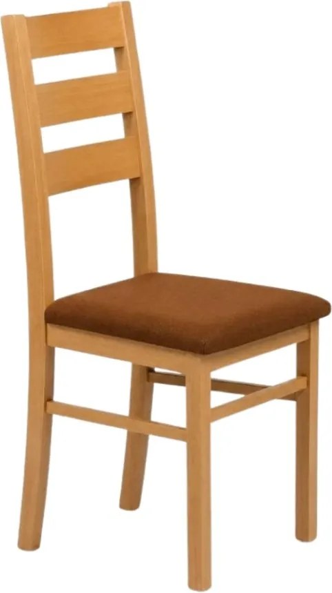 Jídelní čalouněná židle LORI — masiv, látka, více barev, nosnost 130 kg Dub Lux 18 Zelená