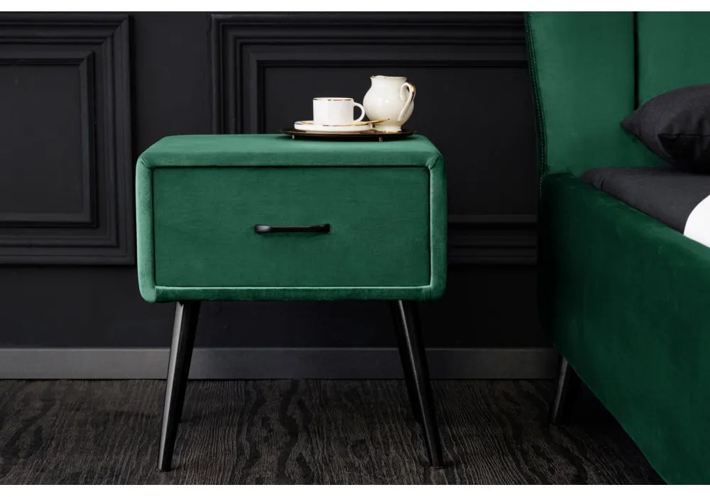 Massive home | Noční stolek Sixties 36 CM tmavě  tmavě zelený 41019