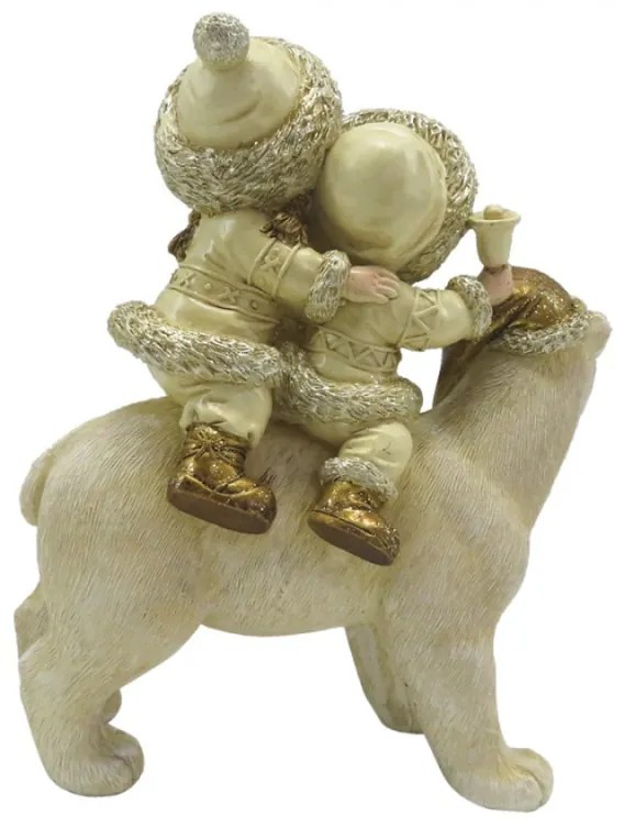 Vánoční dekorace Socha Dětská Bílá 13*7*15 cm – 13x7x15 cm