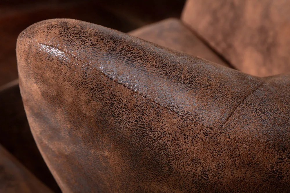 Designové křeslo Danail antik hnědé