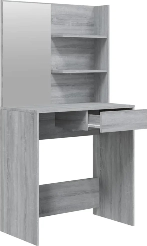 vidaXL Toaletní stolek se zrcadlem 74,5 x 40 x 141 cm [802807] Barva: dub sonoma