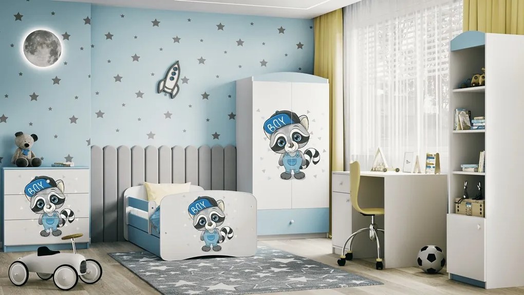 Dětská skříň Babydreams 90 cm mýval modrá