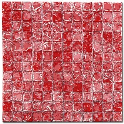 Maxwhite ASBHH16 Mozaika skleněná červená s efektem popraskaného skla 29,7x29,7cm