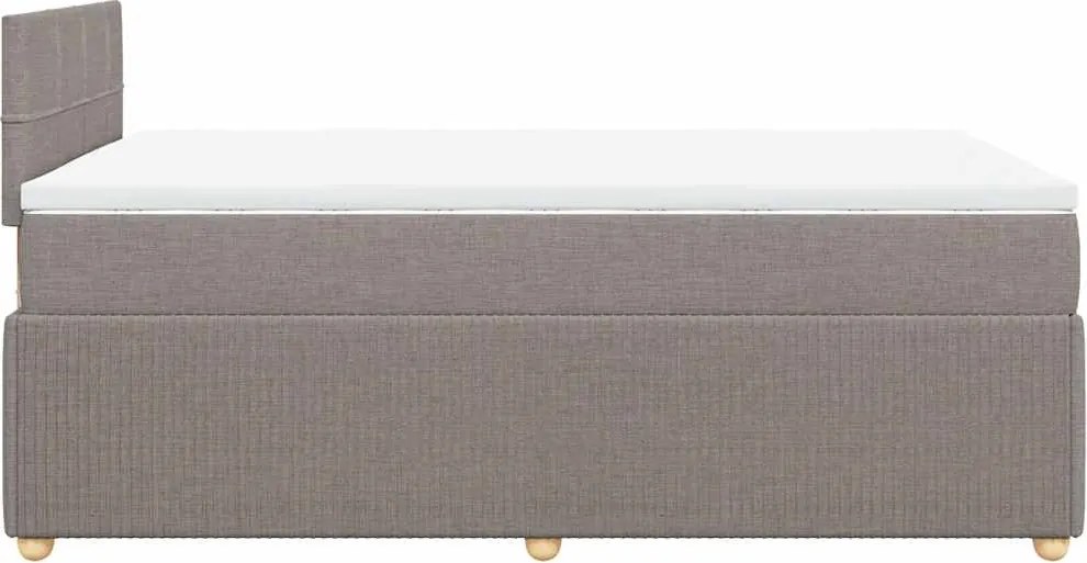 Box spring postel s matrací taupe 120x190 cm textil 3289699