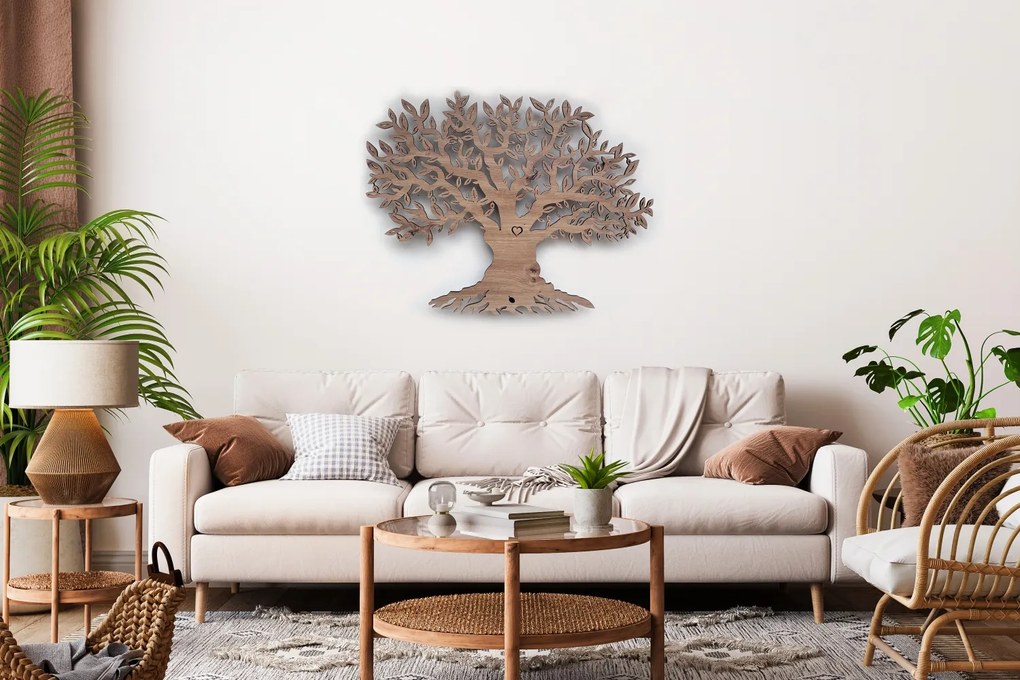Li-Go "Olivovník" světelný strom 230V 80x62cm provedení povrchu: dub světlý