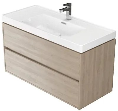 Cersanit - Crea skříňka pod umyvadlo na desku 100cm, dub, S924-011