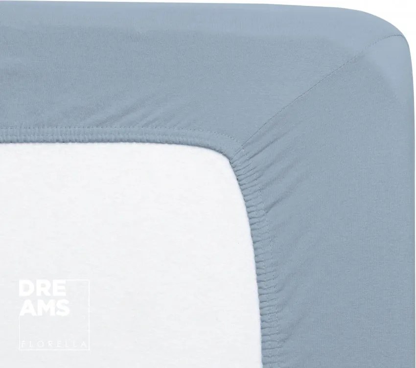 Florella Prostěradlo Organic Cotton Jersey  Kristallblau, 180x200 cm