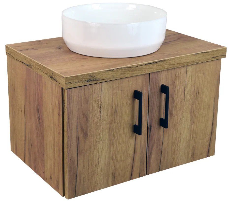 BPS-koupelny Koupelnová skříňka pod deskové umyvadlo Agria II GO 60-HD - zlatý dub/zlatý dub