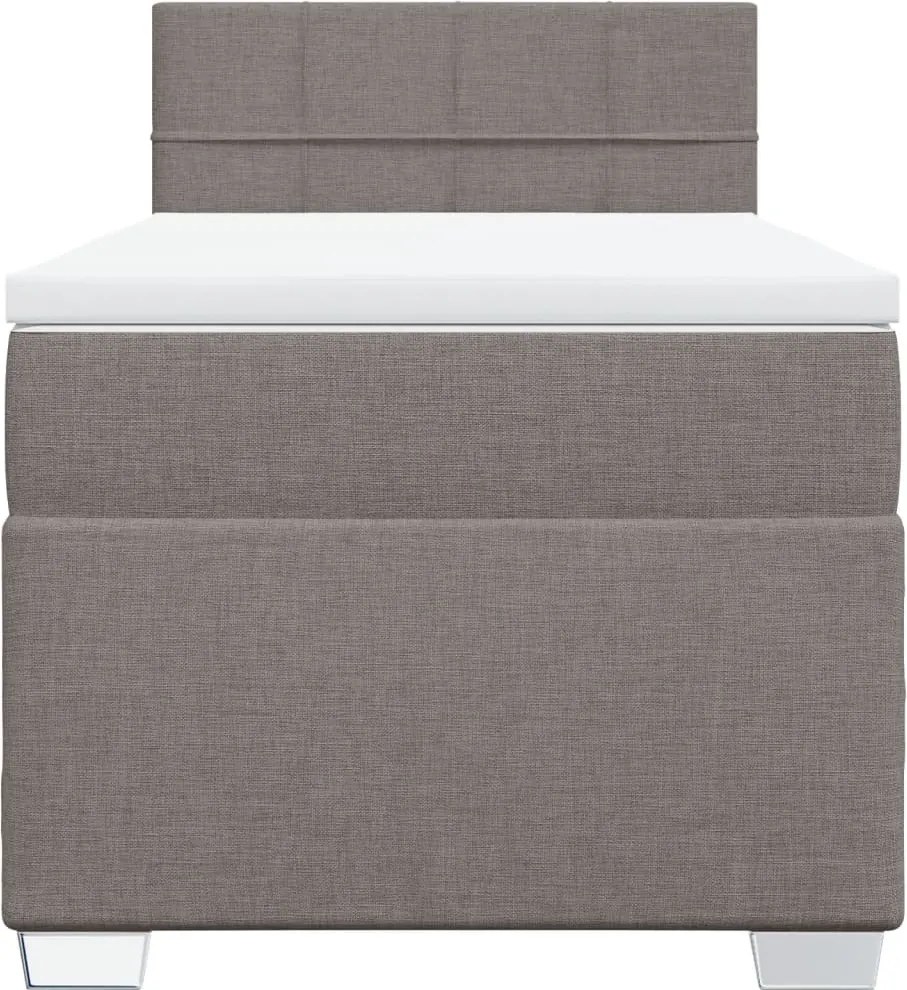 Box spring postel s matrací taupe 80x200 cm textil 3288019