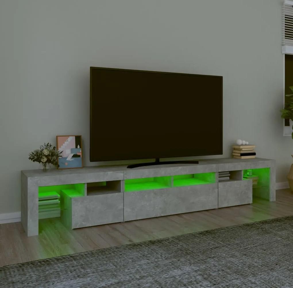 vidaXL TV skříňka s LED osvětlením 230x36,5x40 cm [3152789] Barva: šedá sonoma
