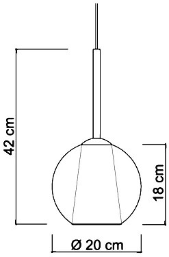 Sikrea 5728 Emy, moderní závěsné svítidlo z ručně foukaného zeleného skla, 1xE27, Ø20cm