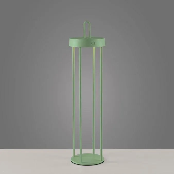 LD 19301-43 ANSELM LED stolní lampa na baterie zelená 50cm dotykový stmívač IP44 zahradní svítidlo 2700K - JUST LIGHT