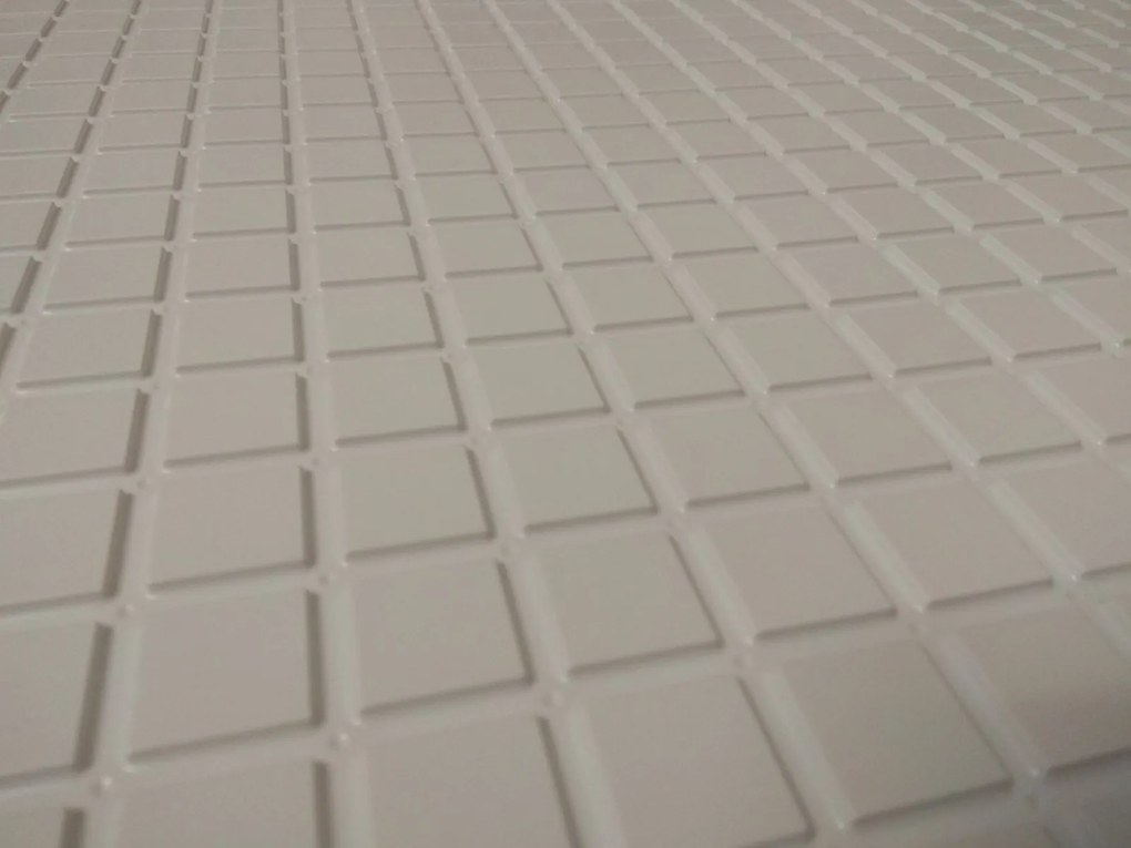 3D obkladový omyvatelný panel PVC Mozaika bílá (480x955 mm)