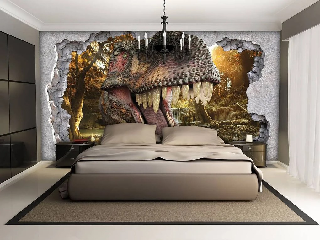 Fototapeta - Díra - dinosaurus (254x184 cm)