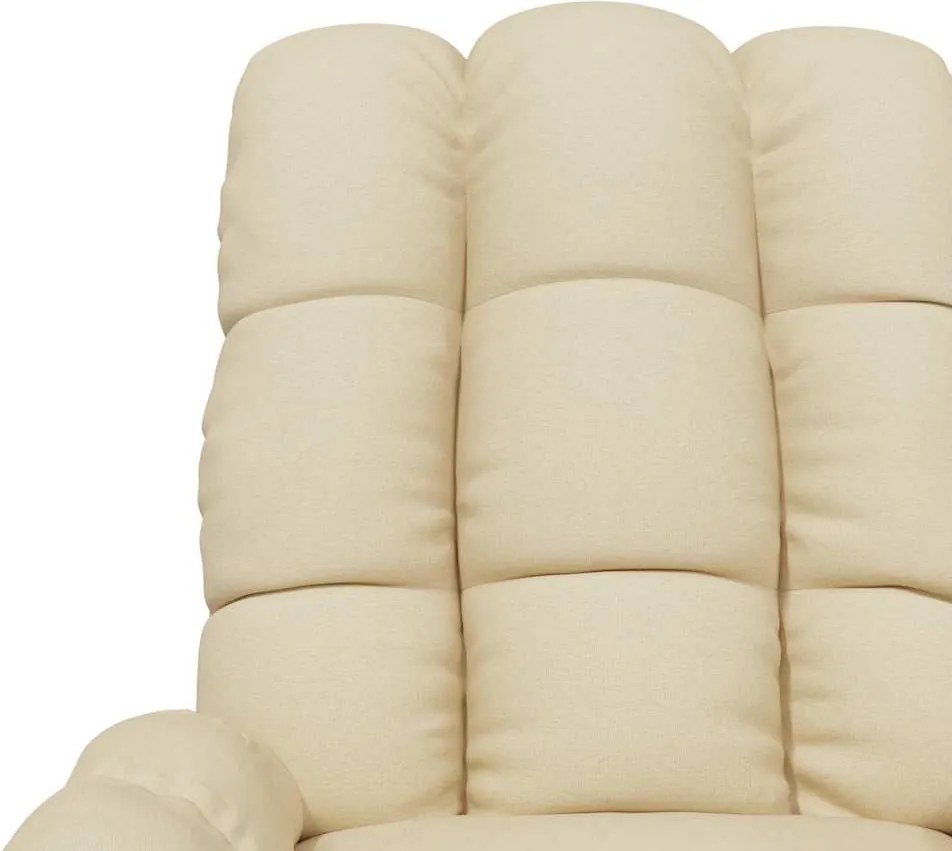 Polohovací křeslo krémové textil 289805