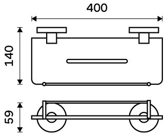 Nimco Police, 40 cm s ohrádkou IXI UNIX ČERNÁ - UNC X440-X-90
