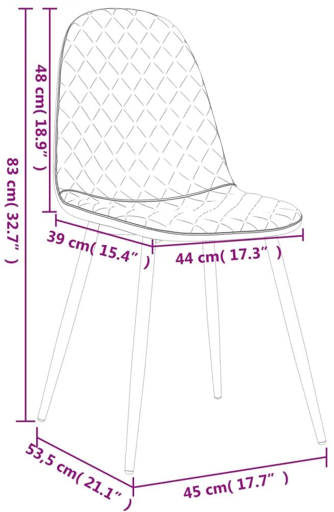 vidaXL Jídelní židle 4 ks světle šedé samet