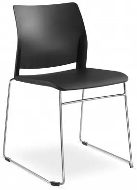 LD seating Konferenční židle Trend 520-Q se sklopným stolkem Barva kostry černá kostra Barva plastu LD plast - červená
