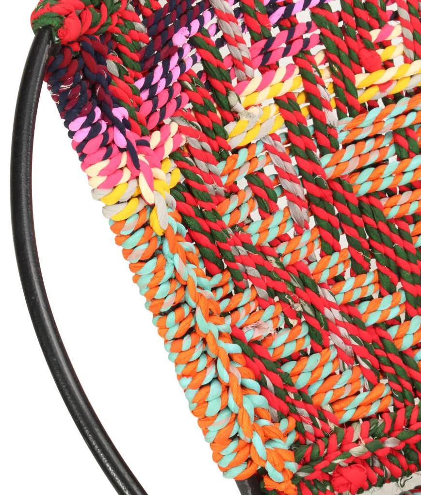 Kruhové křeslo vícebarevné chindi textil,  286609
