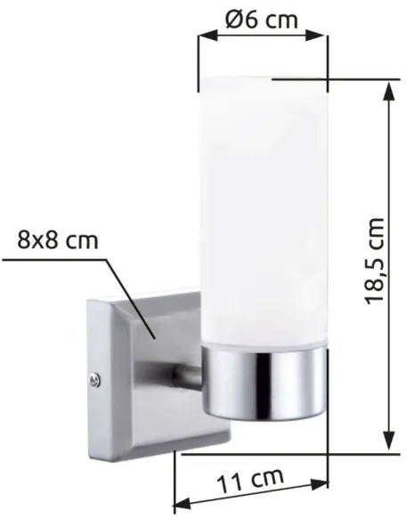 Brilagi - Koupelnové nástěnné svítidlo RAY 1xE14/40W/230V IP44