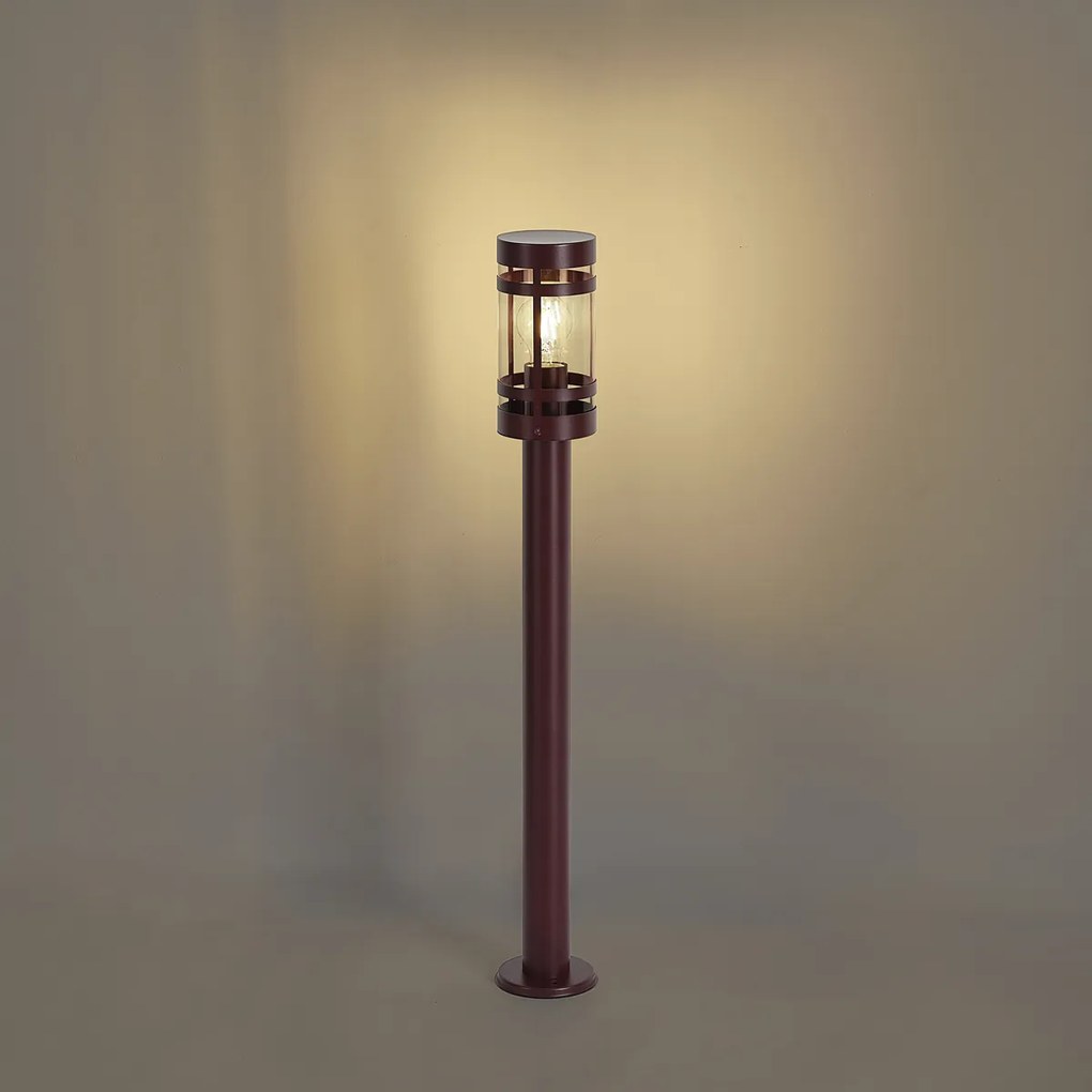 Moderní venkovní lampa tmavě červená 80 cm IP44 - Gleam