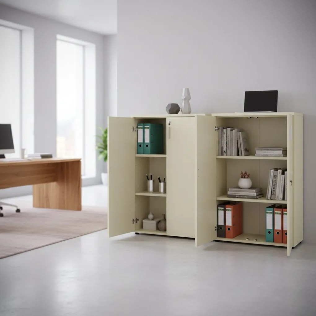 Střední skříň SimpleOffice 80 x 40 x 120 cm, bílá