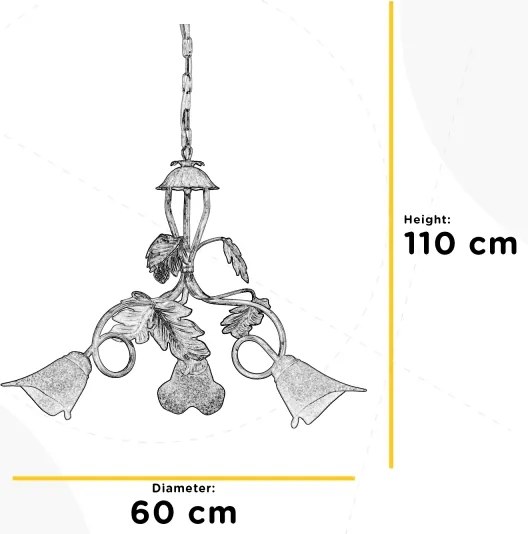 ONLI - Lustr na řetězu MARILENA 3xE14/6W/230V