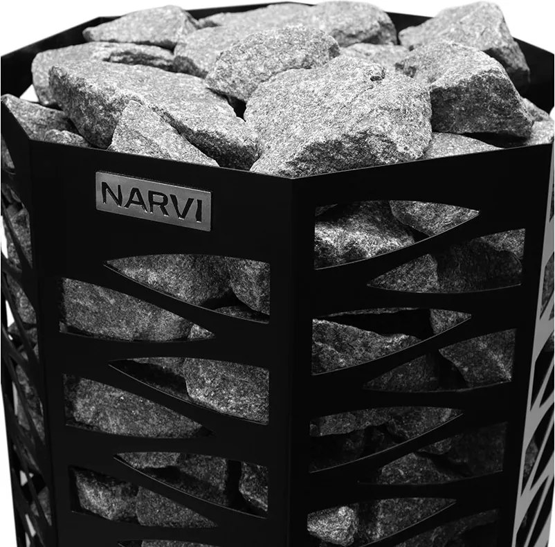 Narvi Smooth Flow WiFi 9,0 kW Black – elektrická saunová kamna
