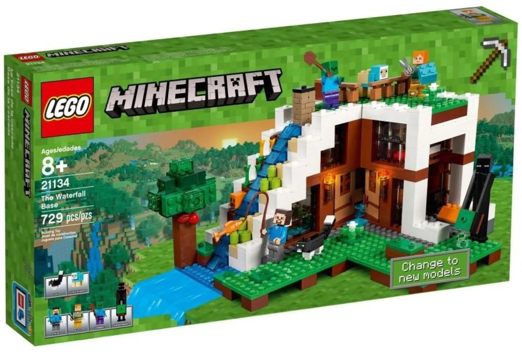 Lego minecraft 21134 základna ve vodopádu