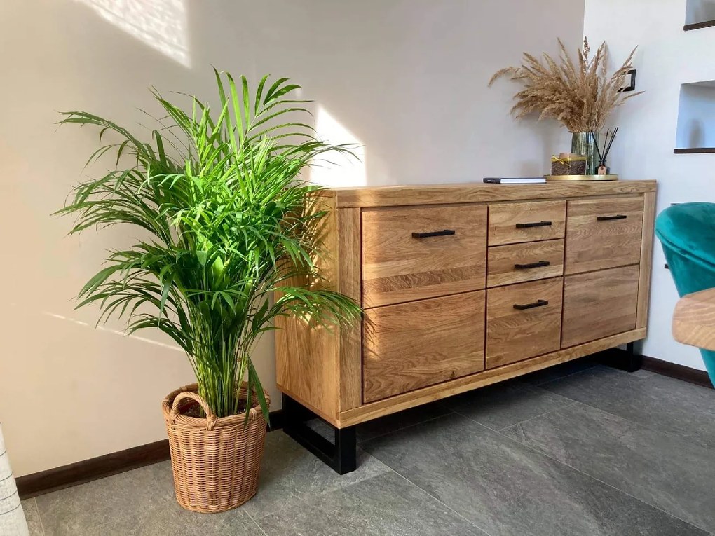 Massivo.cz Komoda Cromo 3s/2d — dub, 158,5 × 82 × 40 cm