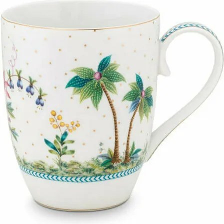 Pip Studio Jolie hrnek 350ml, bílý ( hrnek z tenkostěnného porcelánu)