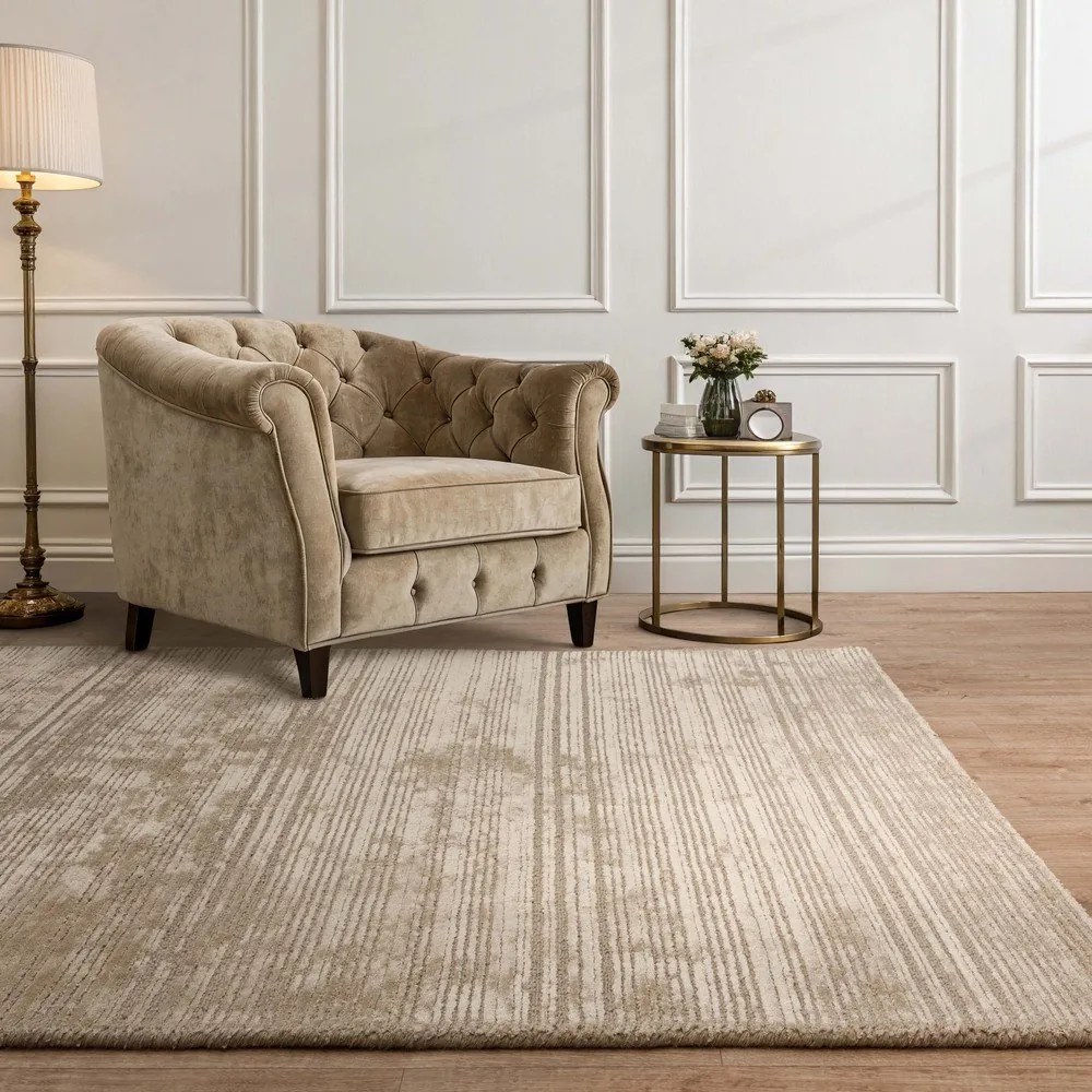 Béžový ručně tkaný koberec s příměsí vlny 160x230 cm Henley Sand – Asiatic Carpets