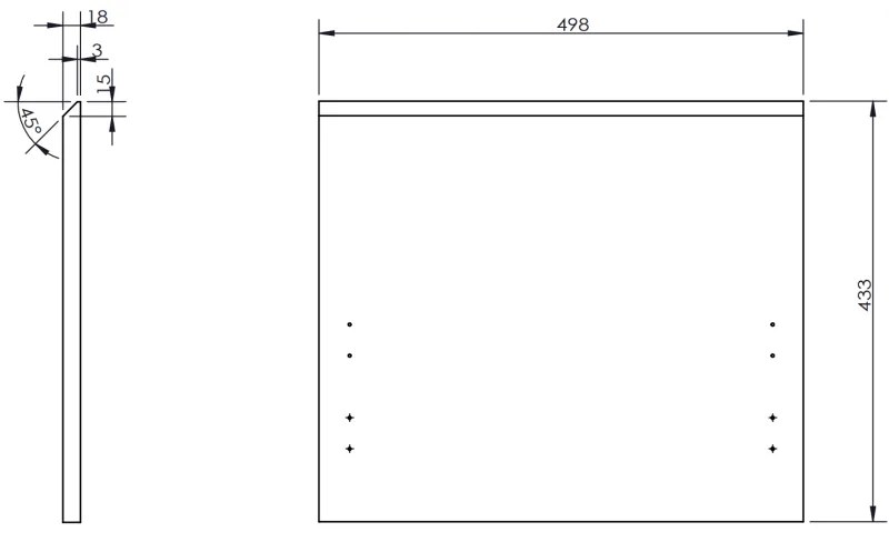 Mexen Orio, koupelnová skříňka 50 cm s umyvadlem Otis, 1 zásuvka, bílá lesklá, 91A10-05047-1-BF00-W18M00