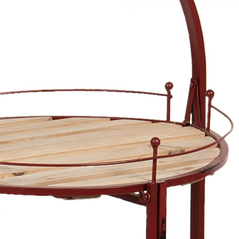 Pojízdný skládací kovový odkládací stolek – 49x98 cm