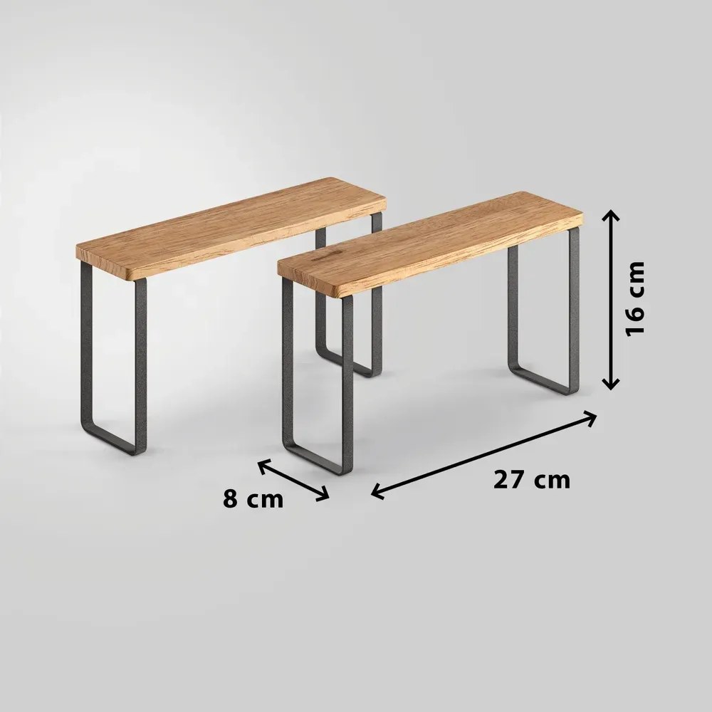 METALTEX Sada 2ks přídavných polic - YORK LINE SET, 27 × 8 × 16 cm
