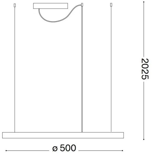 Ideal Lux - LED Lustr na lanku ORACLE SLIM LED/29W/230V 3000K pr. 50 cm černá